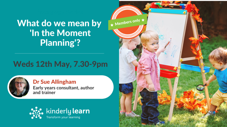In the Moment Planning webinar – CPD – Kinderly