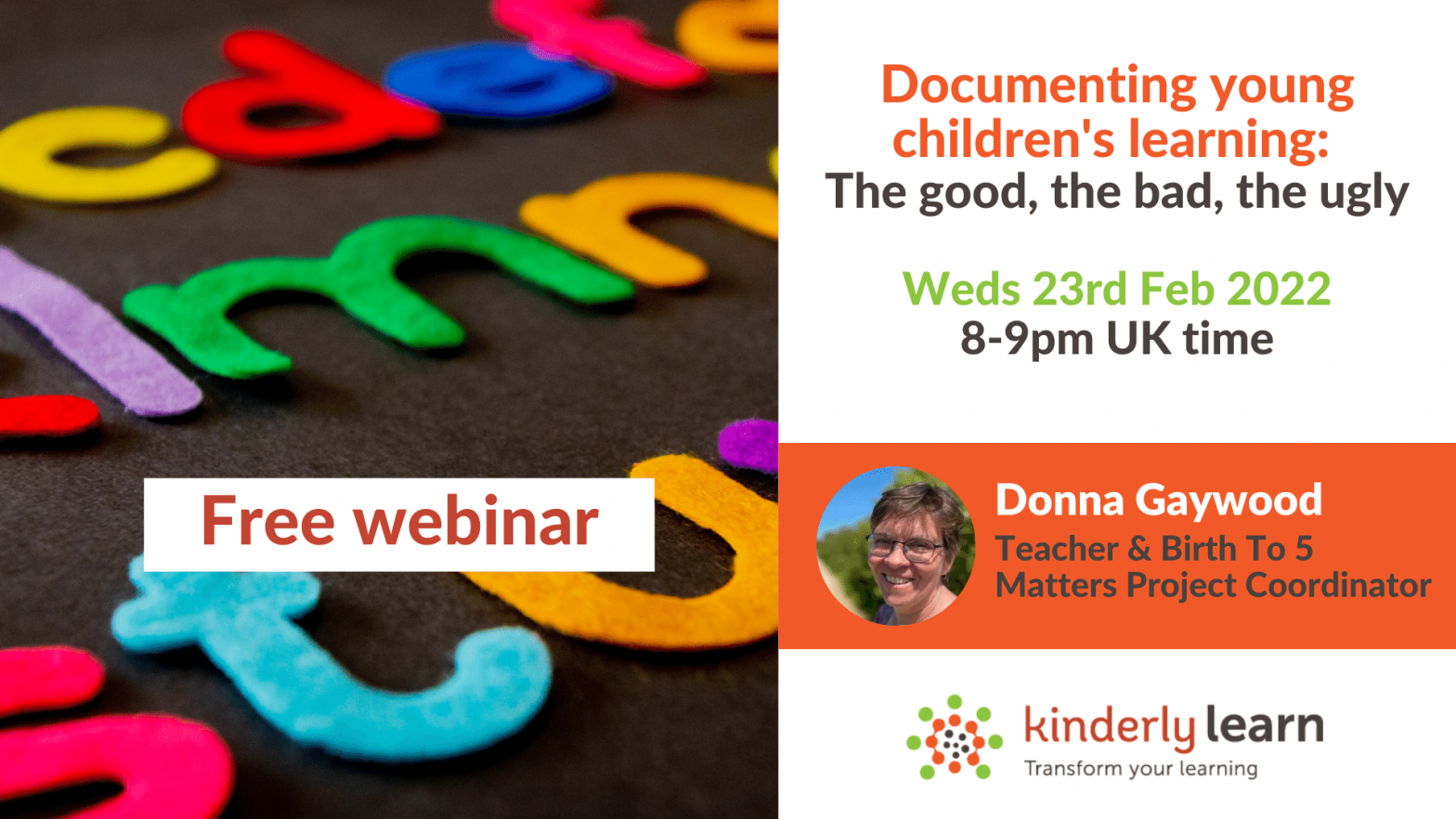 Documenting young children’s learning Free webinar – Kinderly