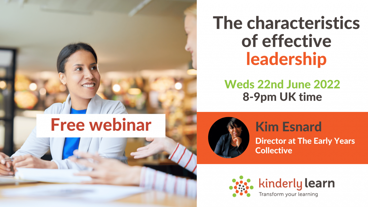 Effective leadership in early years | Free Webinar – Kinderly