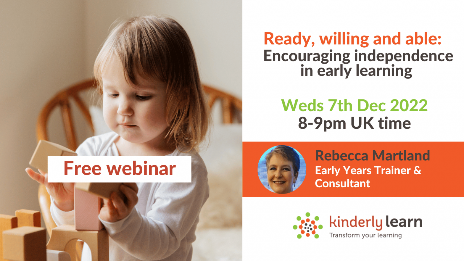 How to encourage independence in early learning | free webinar – Kinderly