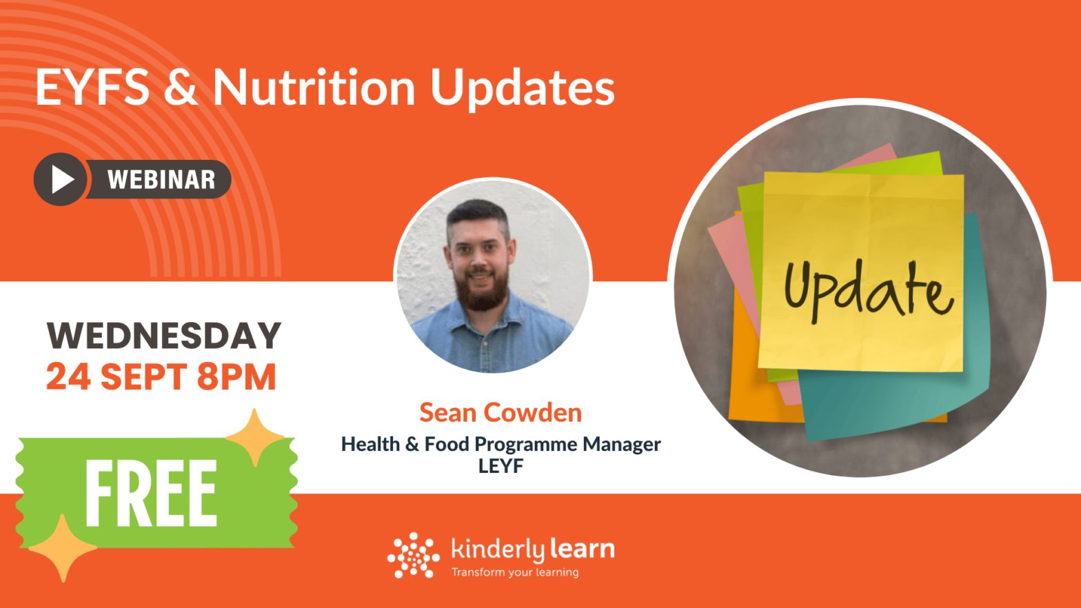 Free webinar – EYFS & Nutrition Updates 2025 – Kinderly